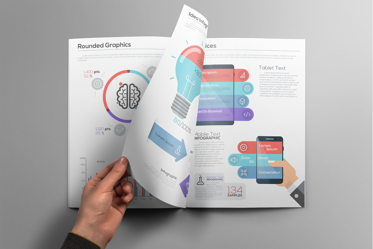 Pro Flat Infographic Brochures. P1, a Brochure Template by Andrew Kras ...
