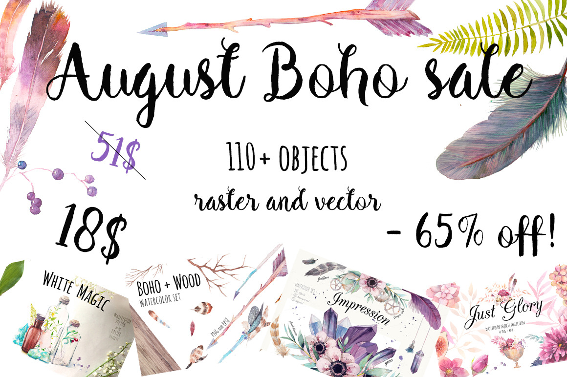August Boho sale, a Decorative Illustration by Eisfrei