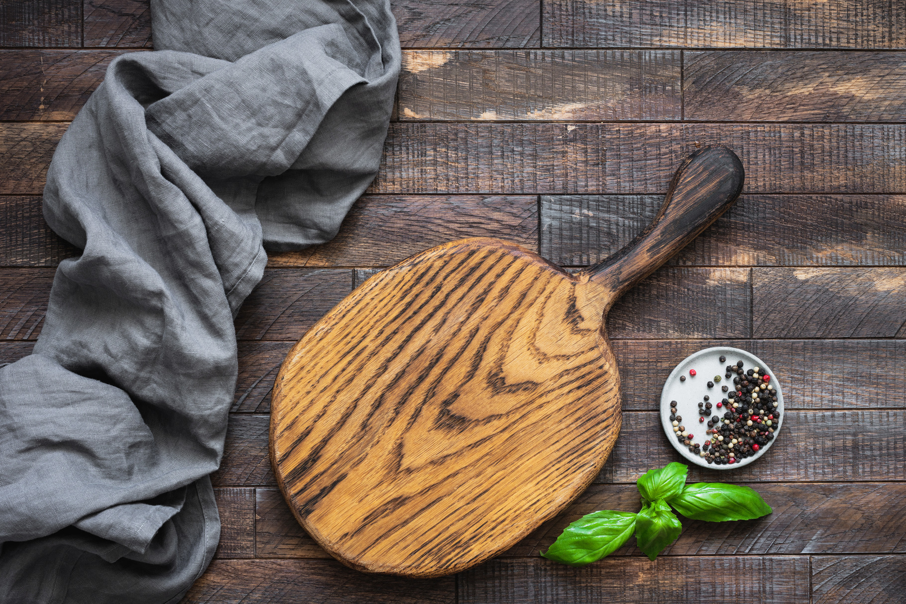 Wooden cutting board and spices featuring cutting board, background ...