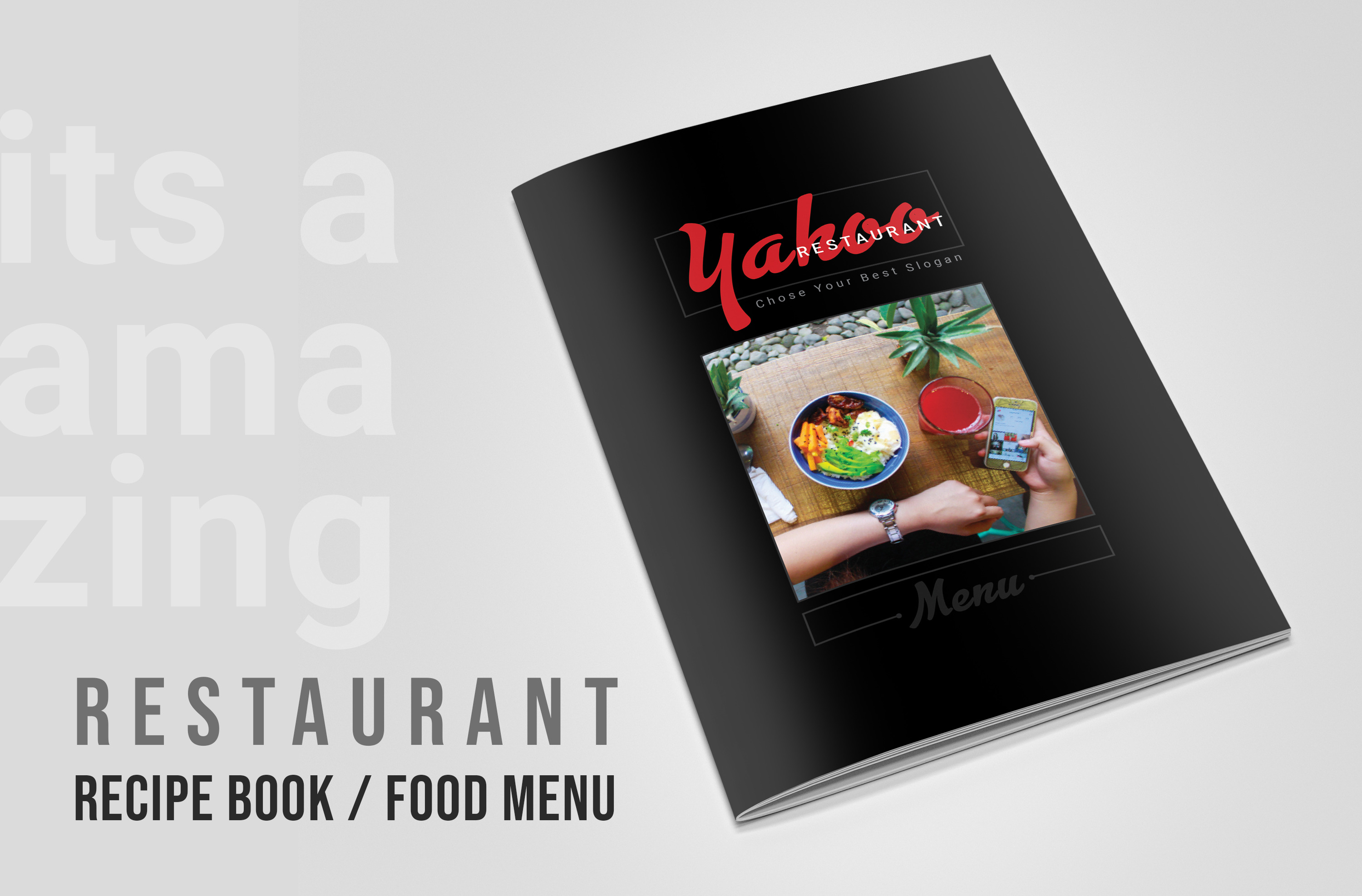 Restaurant Recipe Book / Food Menu, a Brochure Template by graphicsunday
