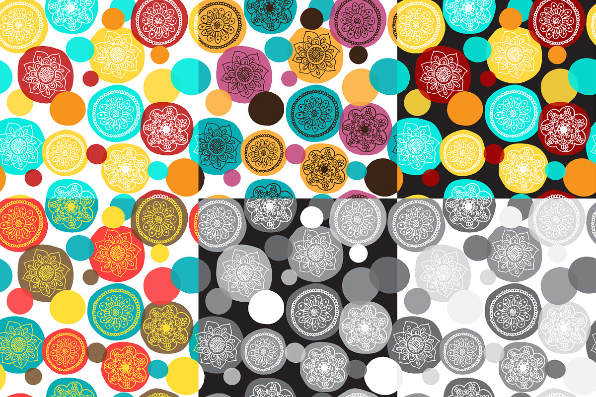 Indian patterns in Vector and JPEG, a Pattern Graphic by KVIO