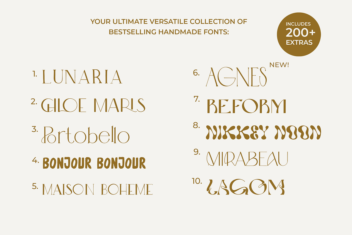 The Handmade Display Font Bundle