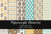 Patterned Paper – Tribal Aztec Blue, a Pattern Graphic by Paperweight ...