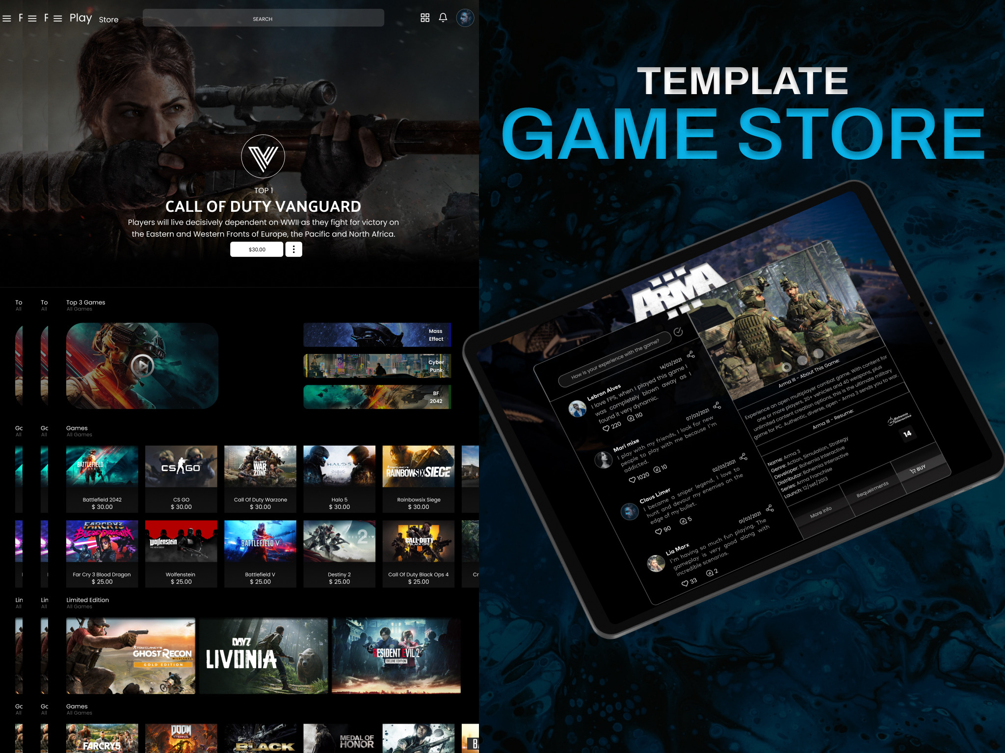 Gamestore Template Complet 2022, a Landing Page Template by Gustavo ...