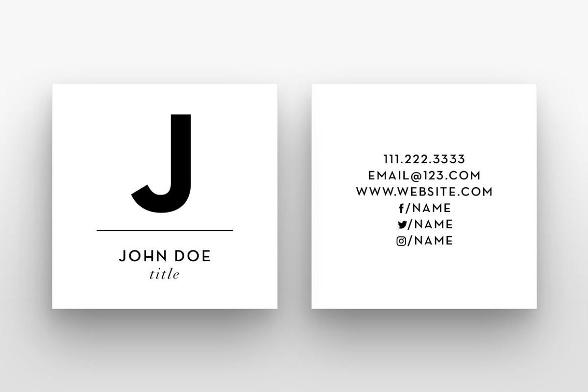 The Small Initial - Business Card, a Business Card Template by xxDeadPixels