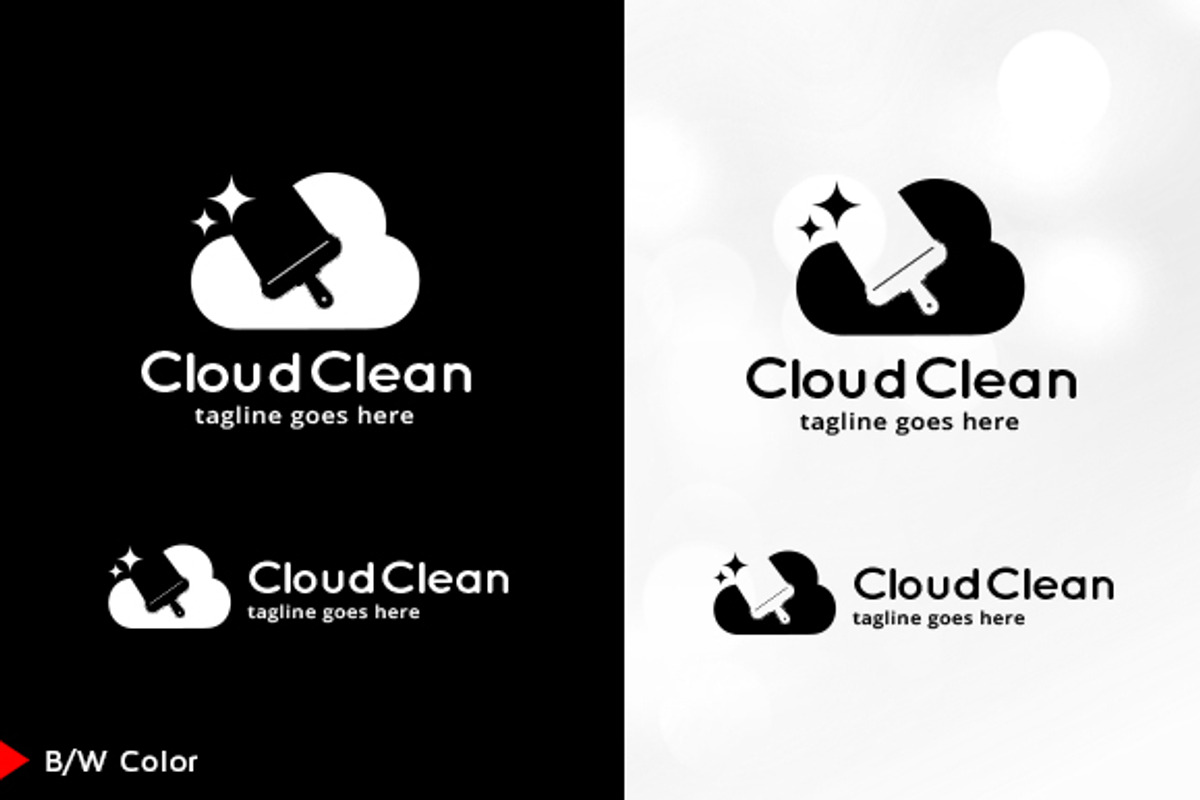 Cloud Clean Logo Template, a Branding & Logo Template by gunaonedesign