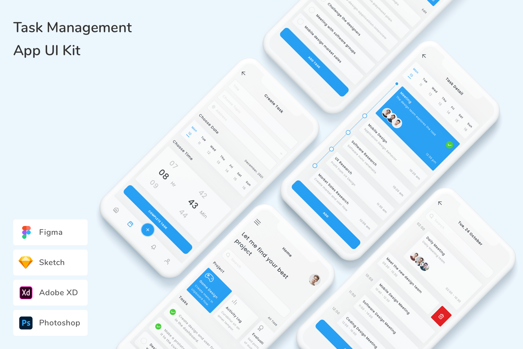 Task Management App Ui Kit | Ui Kits And Libraries ~ Creative Market