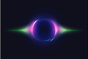 Neon luminous radial motion effect, an Illustration by Lemberg Vector