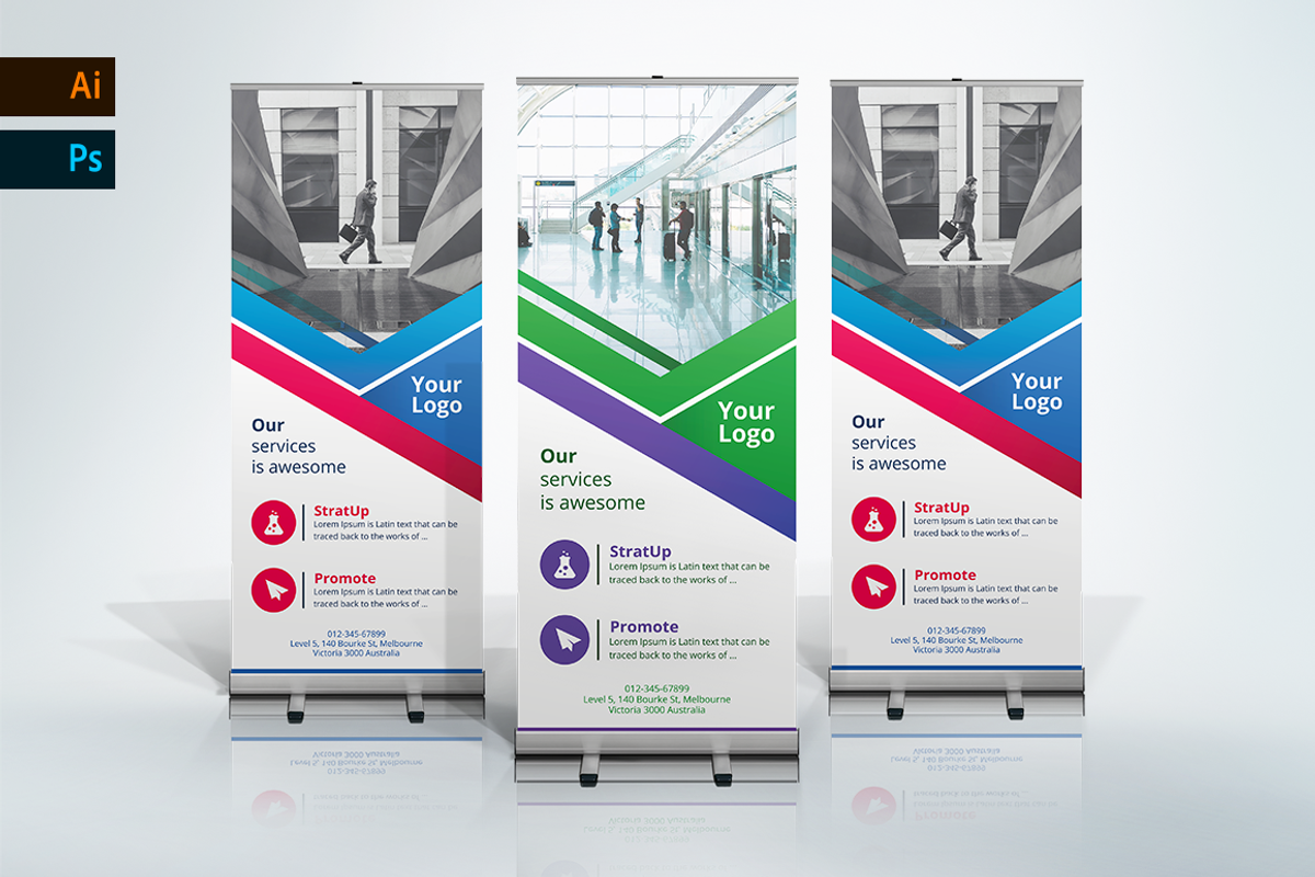 Roll up banner Business - nex, a Marketing Template by UNIK Agency