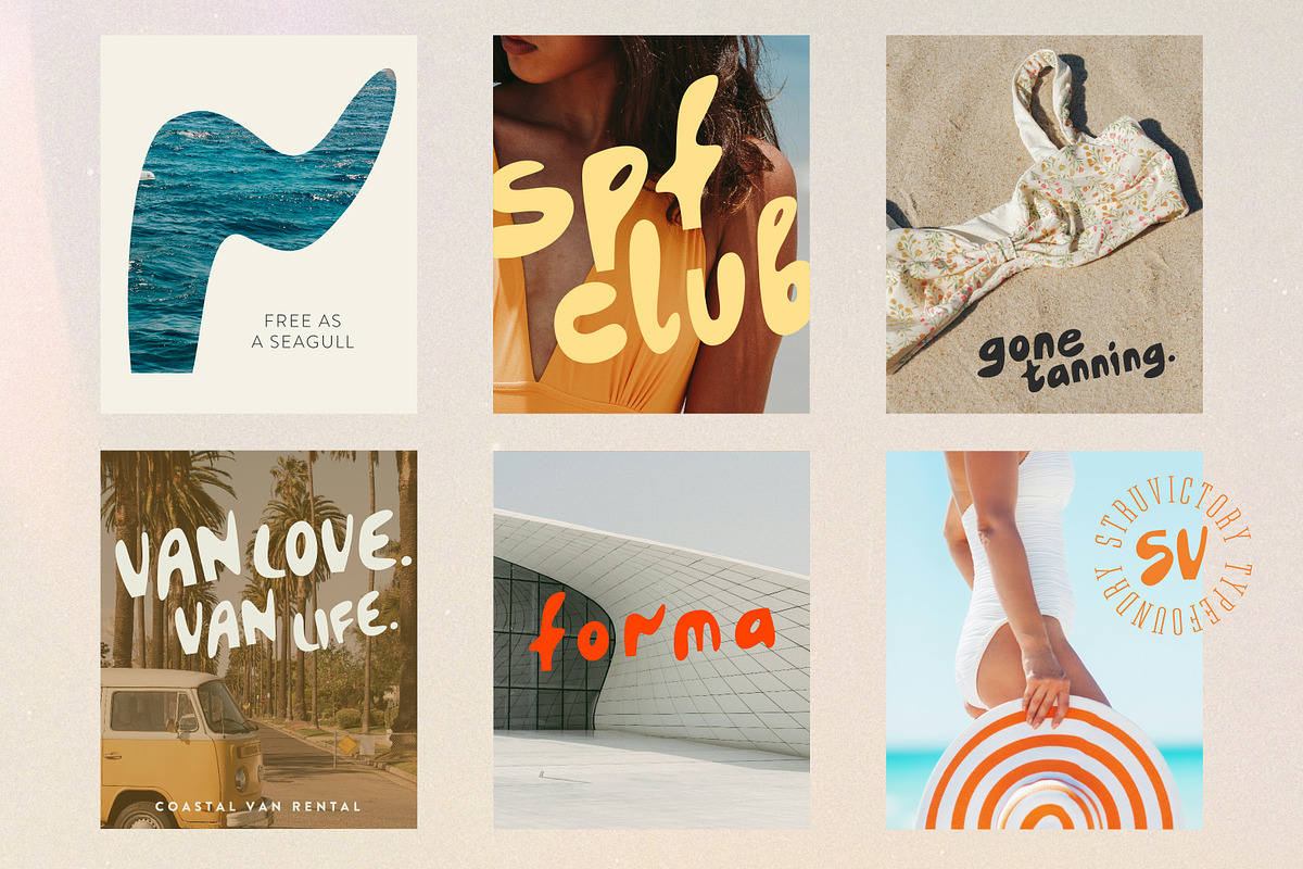 Coastal Mirage Playful Summer Sans, a Sans Serif Font by Struvictory.art