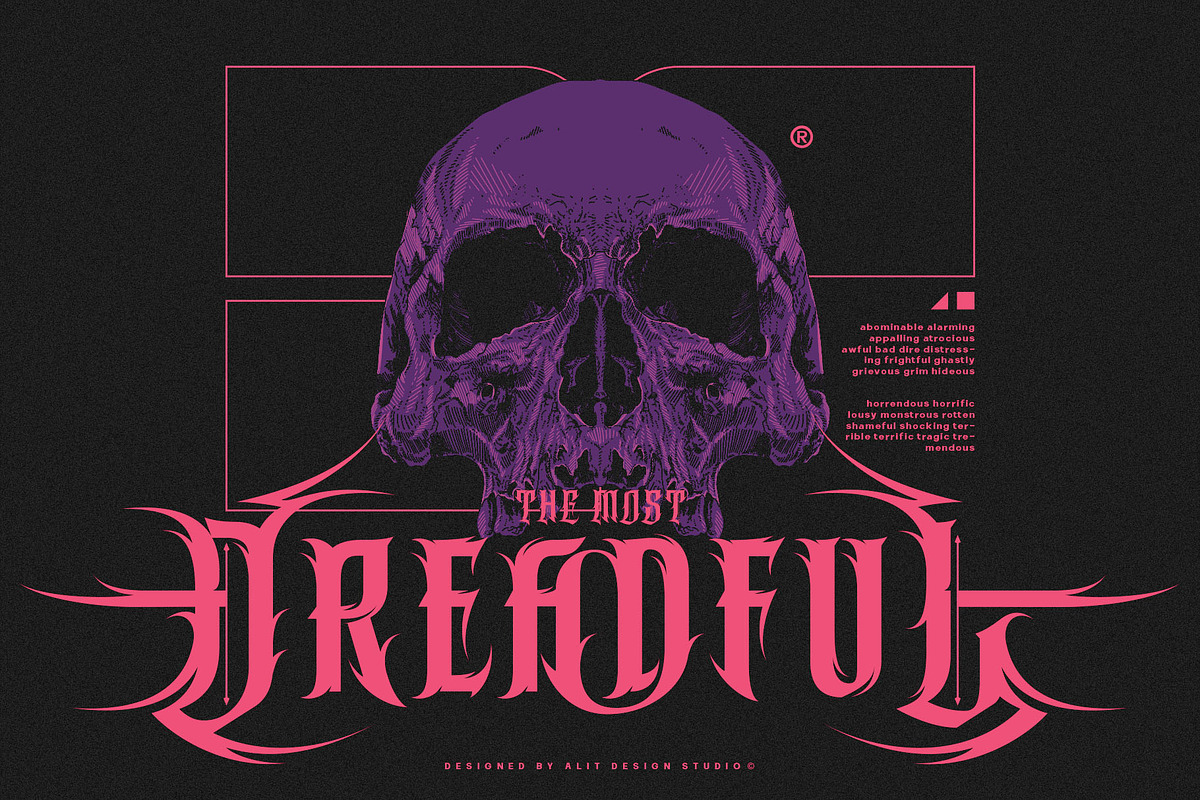 Riseria Typeface, a Blackletter Font by alit design