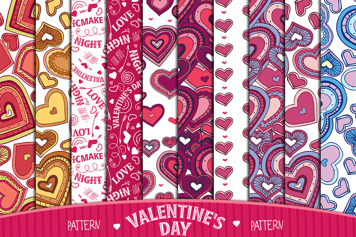 Bundle Valentines Pattern, a Pattern Graphic by Alex and Aris