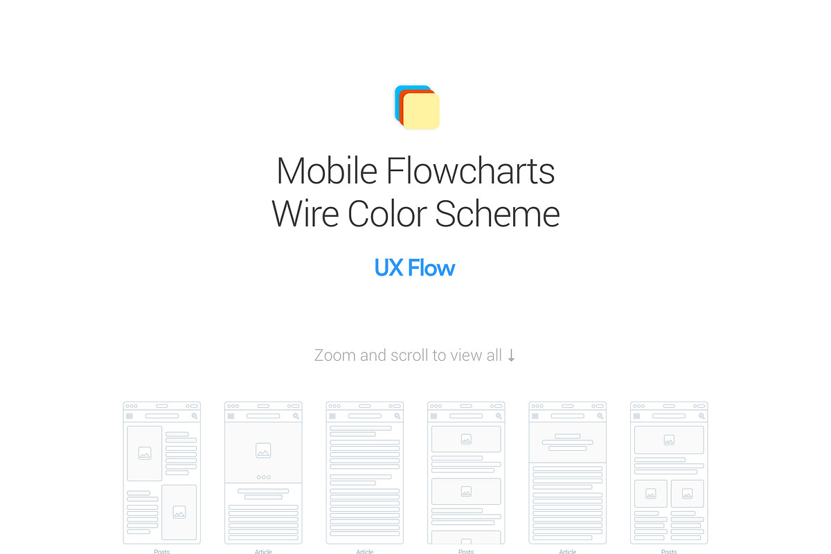 UX Flow | Wire Prototyping System, an UI Kit Template by ls.graphics