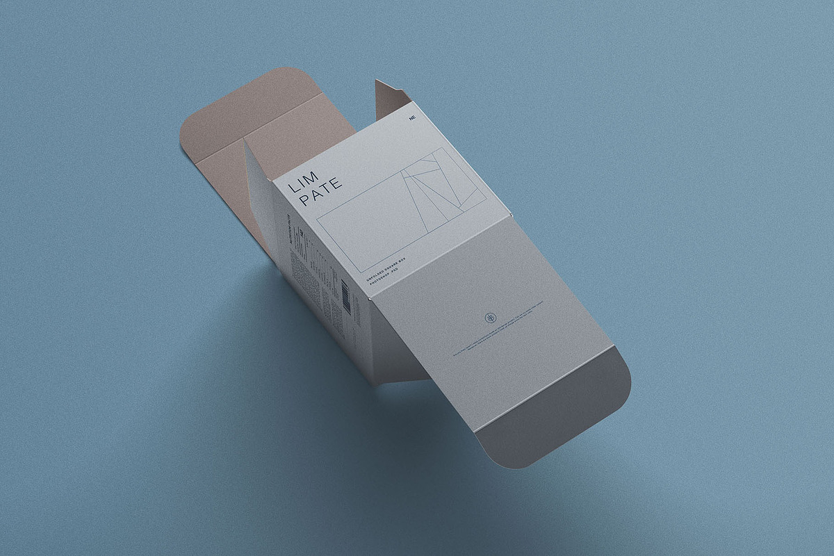 Unfolded Square Box Mockup, a Packaging Mockup by Graphic Pear