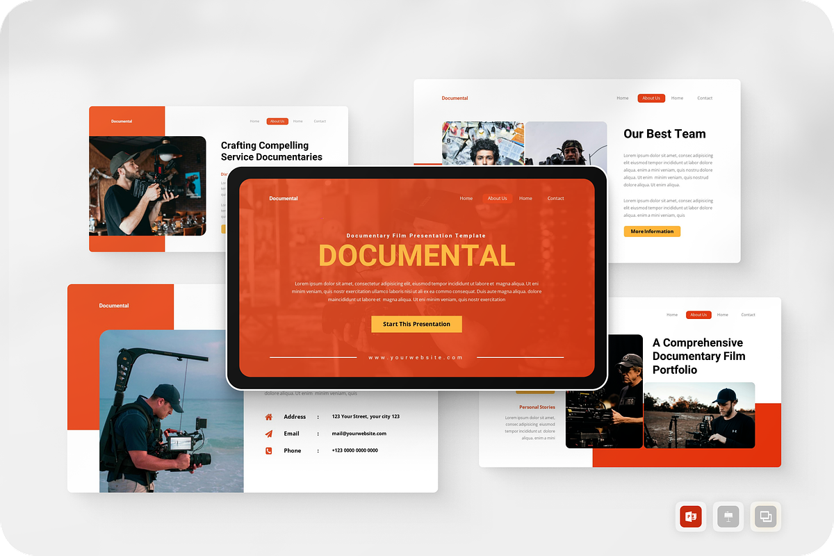 Documentary Film Powerpoint, a Presentation Template by Annora Studio