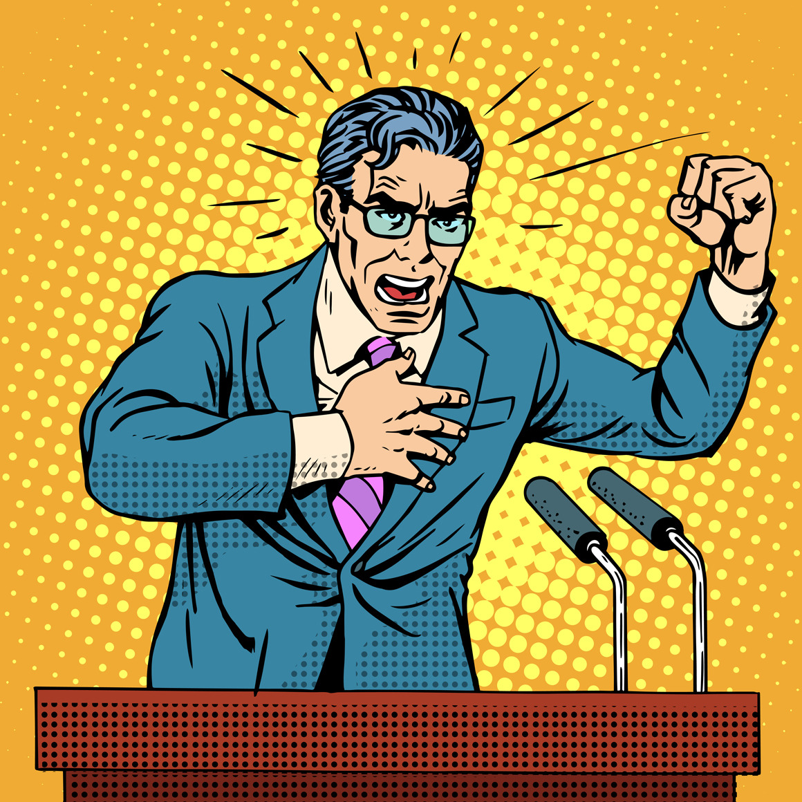Election campaign policy candidate, an Illustration by studiostoks