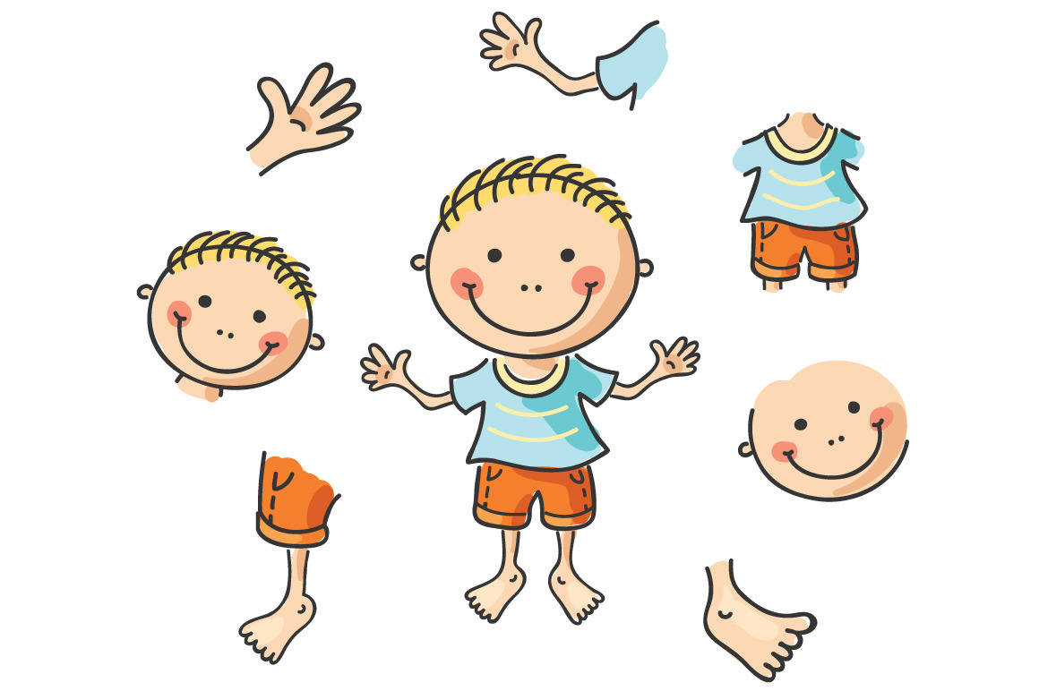 Cartoon body parts, an Illustration by Bubert Art