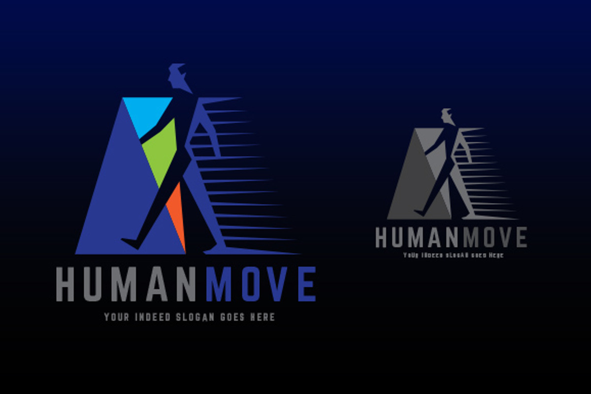 Human Move Logo Template, a Branding & Logo Template by salmon.black
