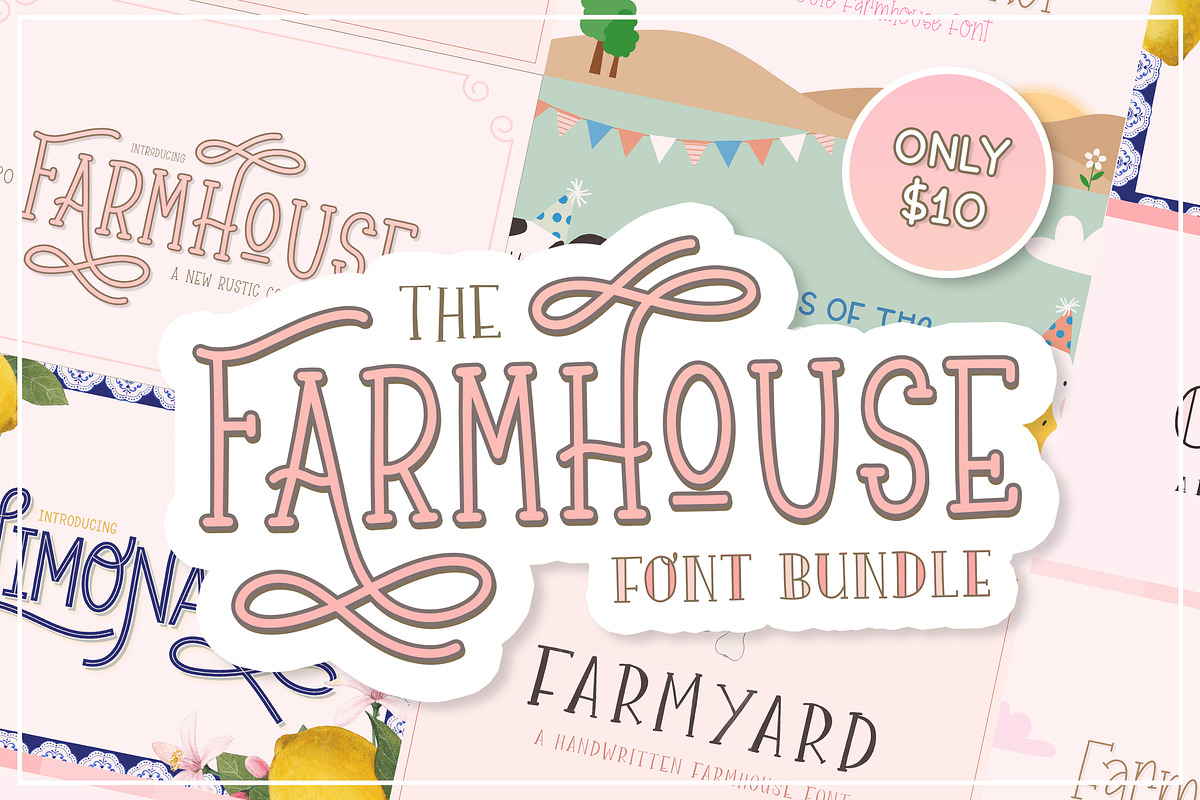The Farmhouse Font Bundle, a Font by Salt & Pepper Designs