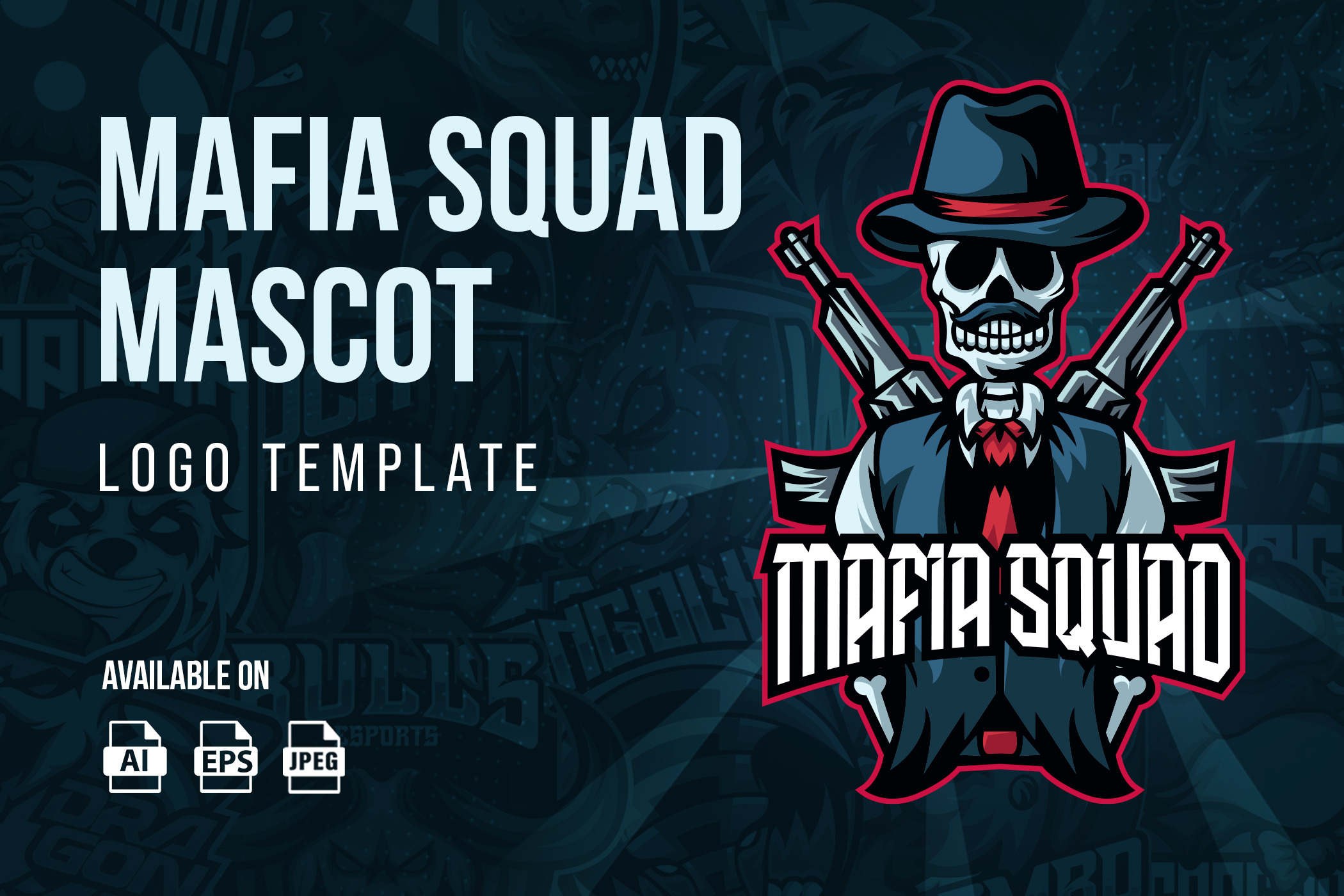 Mafia Squad Esport Mascot Logo | Creative Market