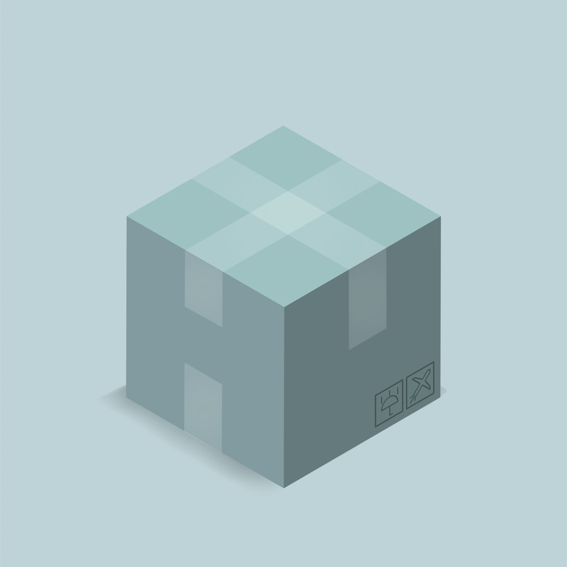 Vector image of parcel box icon | Illustrations ~ Creative Market