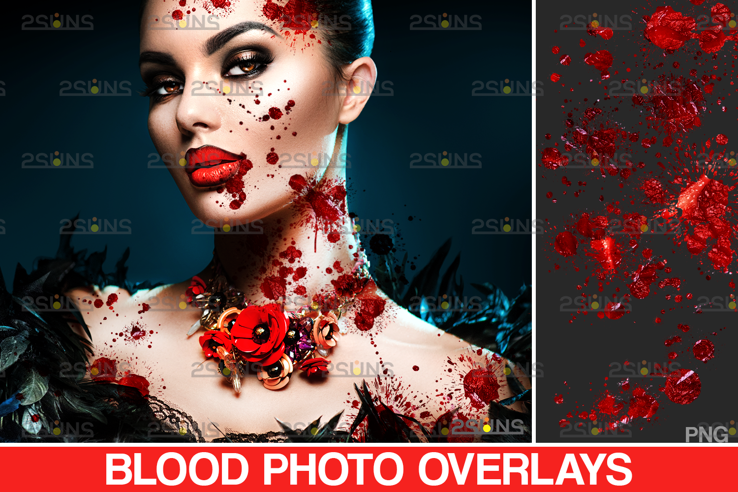 Blood Photoshop overlay | Creative Market