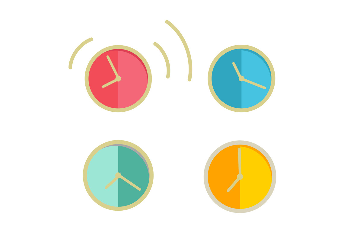 Round Wall Clock Set | Graphic Objects ~ Creative Market