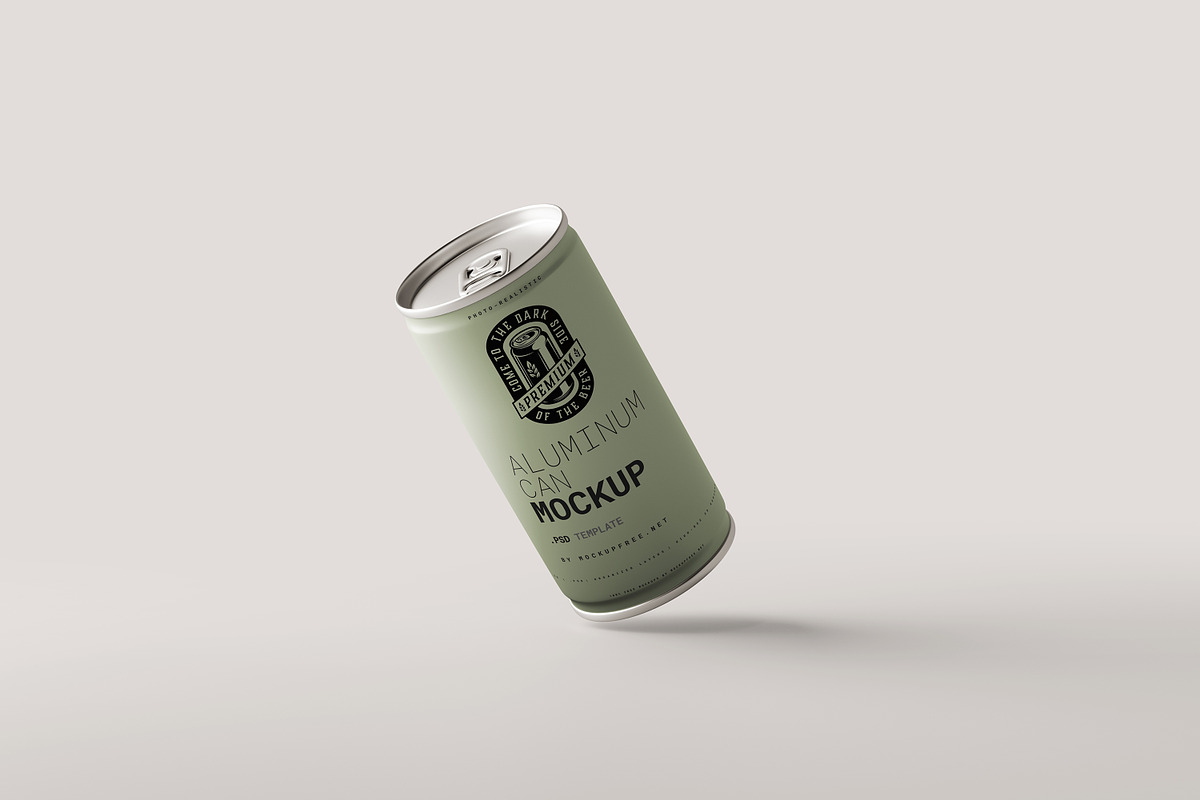250ml Can Mockups, a Packaging Mockup by MockupFree.Net
