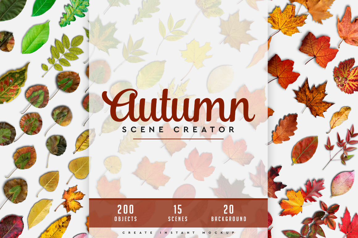 Autumn Scene Creator #01, a Product Mockup by Mila