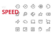 40 Speed UI icons, an Outline Icon by Palau