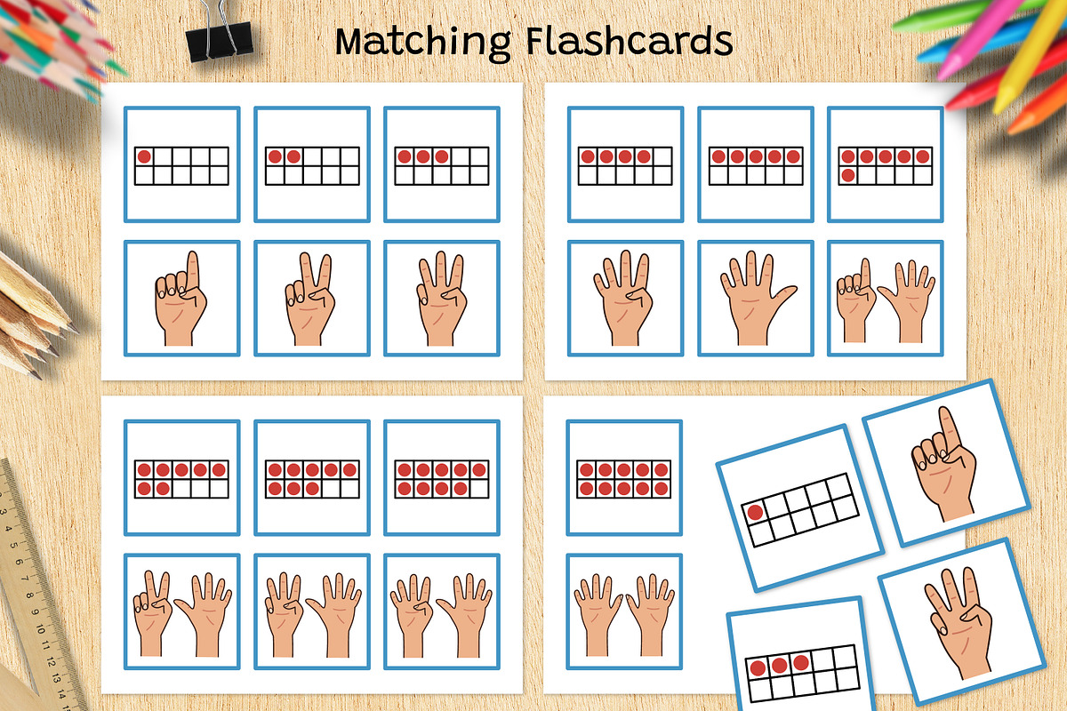 Number Worksheets + Hand Gestures