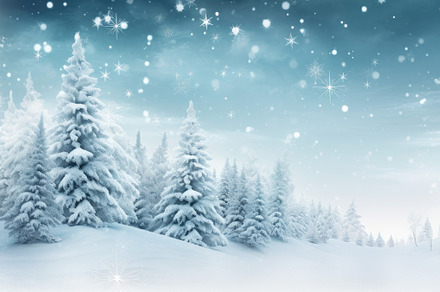 Cartoon winter trees with snow, a Seasonal Illustration by Vector Tradition