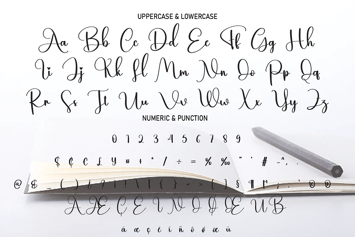 Notebook | Script Font, a Script Font by Scratchones