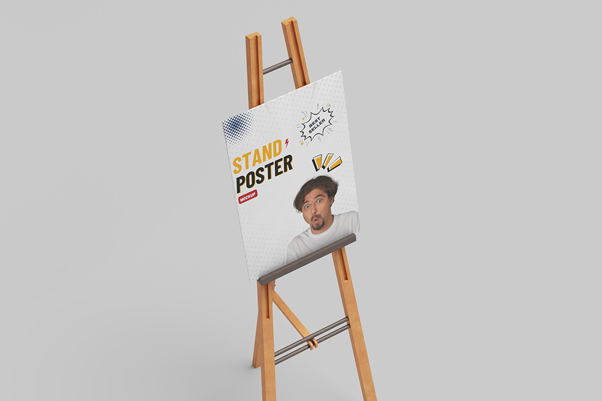 Stand Poster Mockup, an Advertising Mockup by seramoe