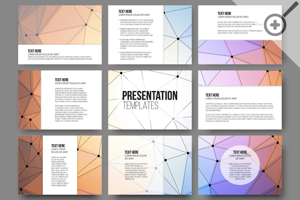 Set of 54 templates for presentation | Technology Illustrations ...