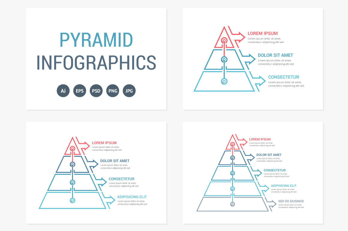 Pyramid Infographics | Graphics ~ Creative Market