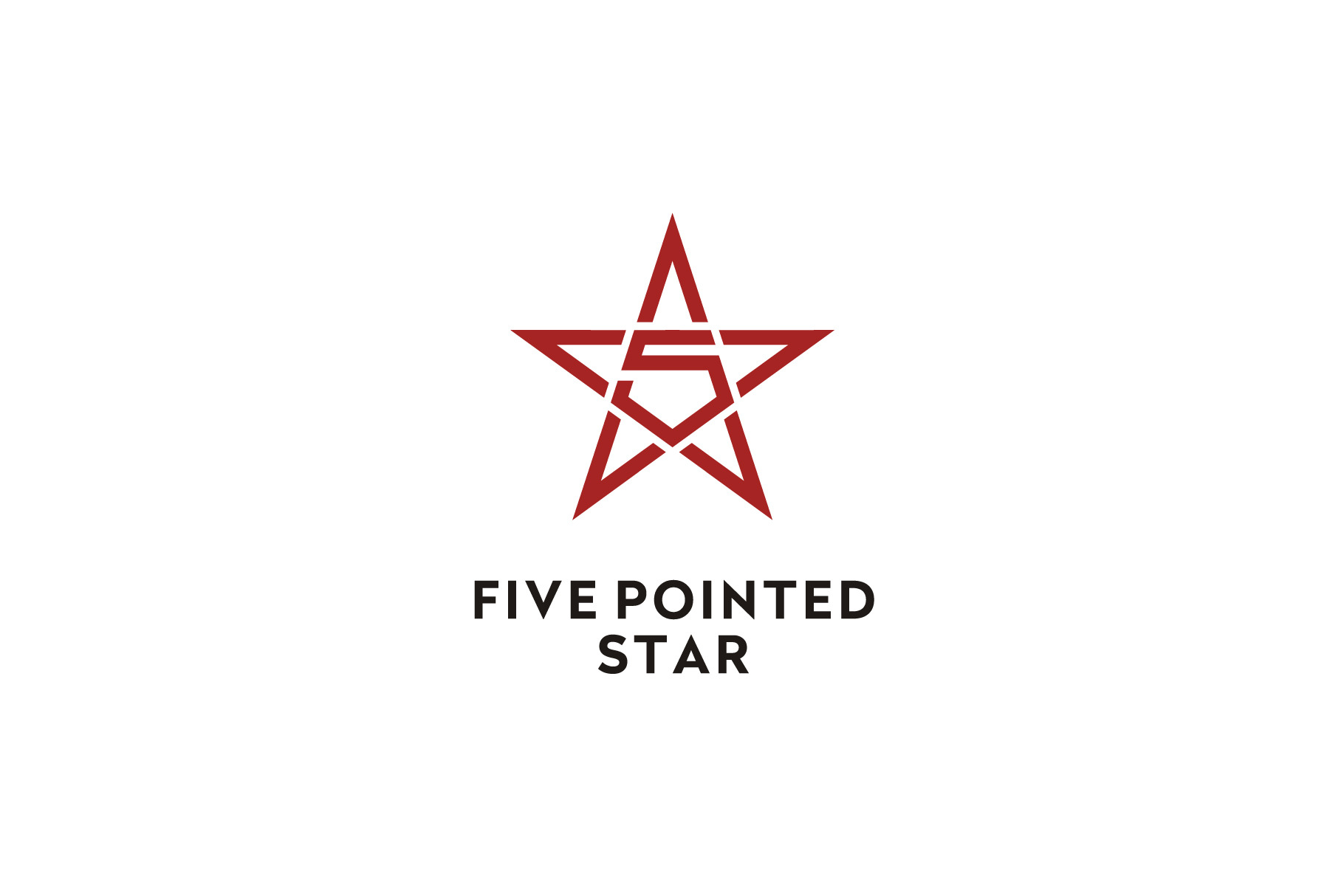 Number 5 Five Pointed Star logo, a Branding & Logo Template by Enola99d