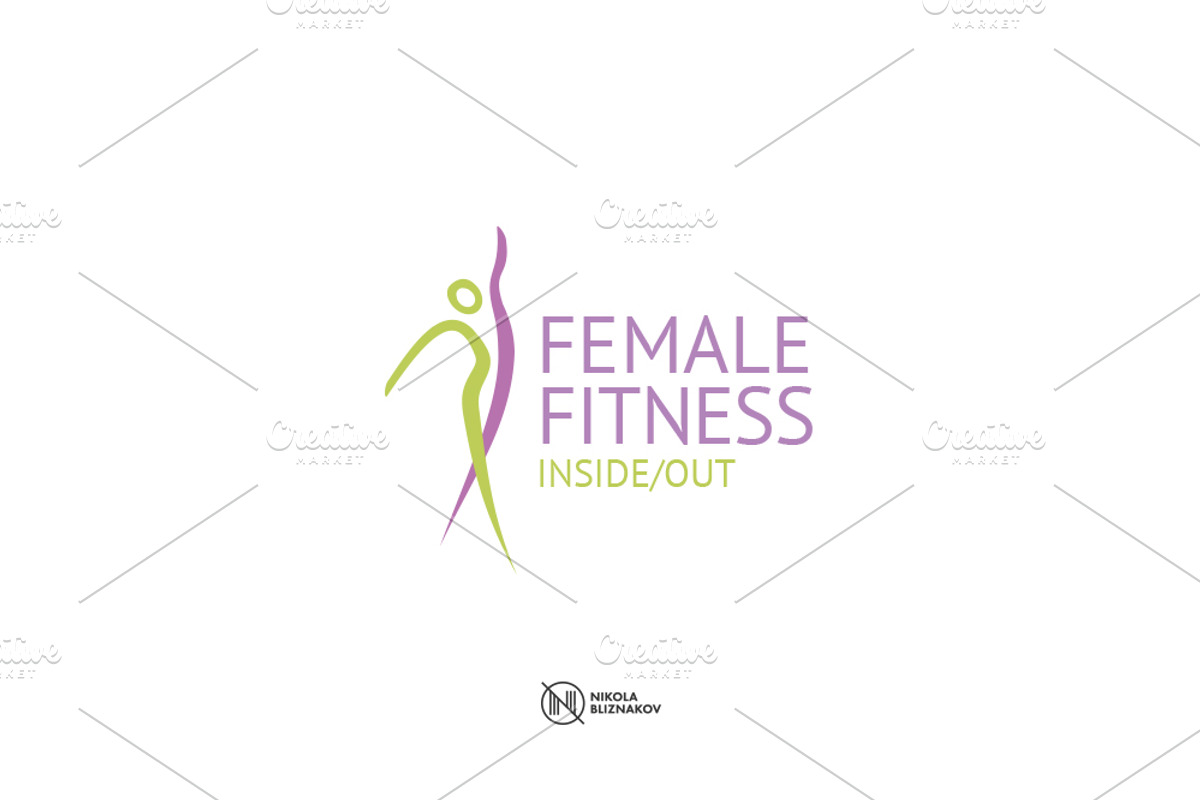 Female Fitness Logo, a Branding & Logo Template by Nikola Bliznakov