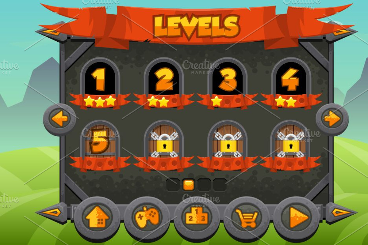 Cartoon Games GUI Pack 17, a Templates & Theme by pzUH