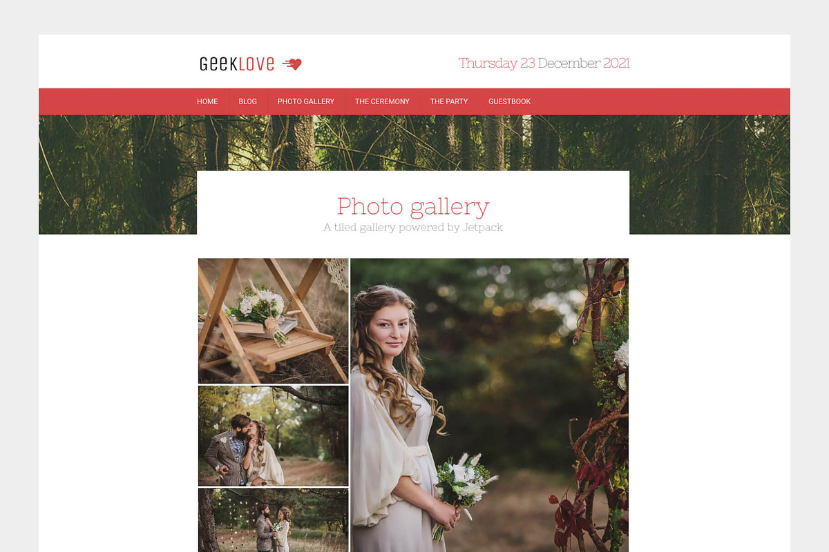Geeklove - A Wedding WordPress Theme, a WordPress Template by Codestag | Creative Market