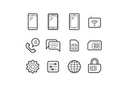 Mobile network operator icons, a Technology Illustration by cgtailor