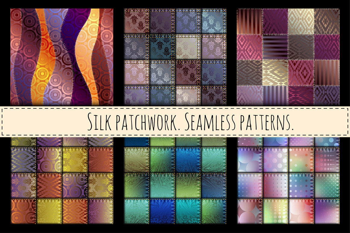 Silk textures Seamless Patchwork