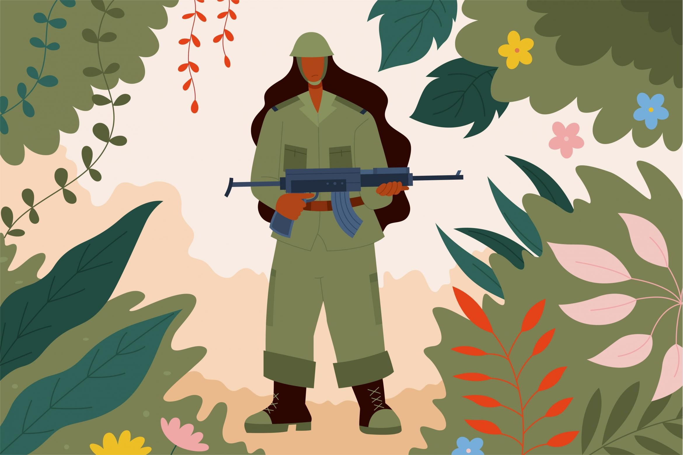 Female ground force at work, a Person Illustration by TotallypicRF ...
