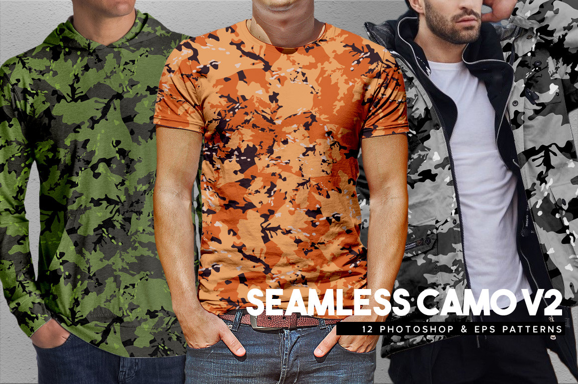 Seamless Camo V2, a Pattern Graphic by Digital Art Creations | Creative ...