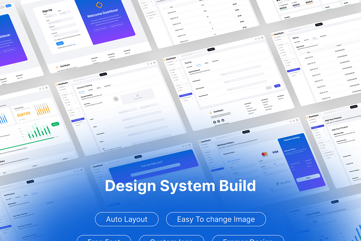 Dashbyte - Dashboard Ui Kit, an UI Kit Template by Pixel Blend