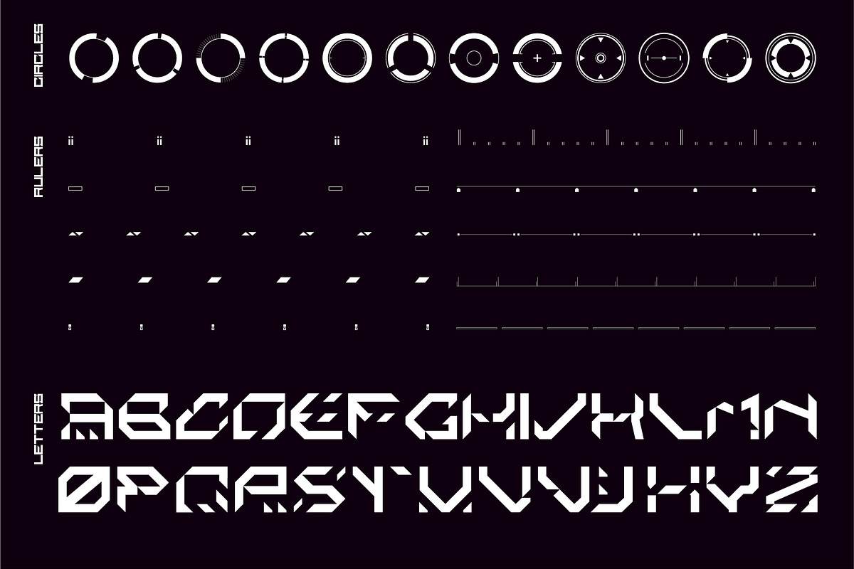 CyberPunk UI Set, a Technology Illustration by Olga Ryzychenko