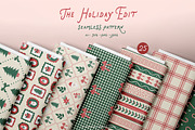 Holiday Festive Seamless Patterns