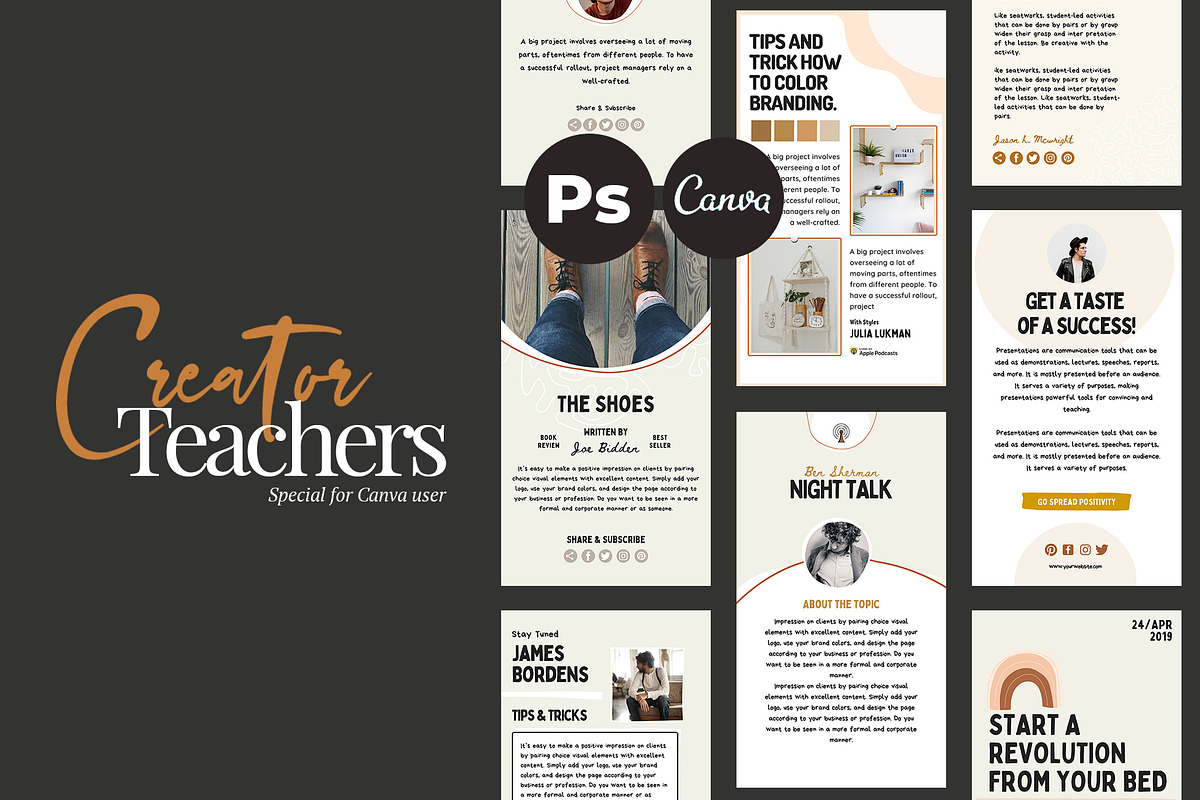 Instagram Creator For Teacher CANVA, a Social Media Template by Analogi ...