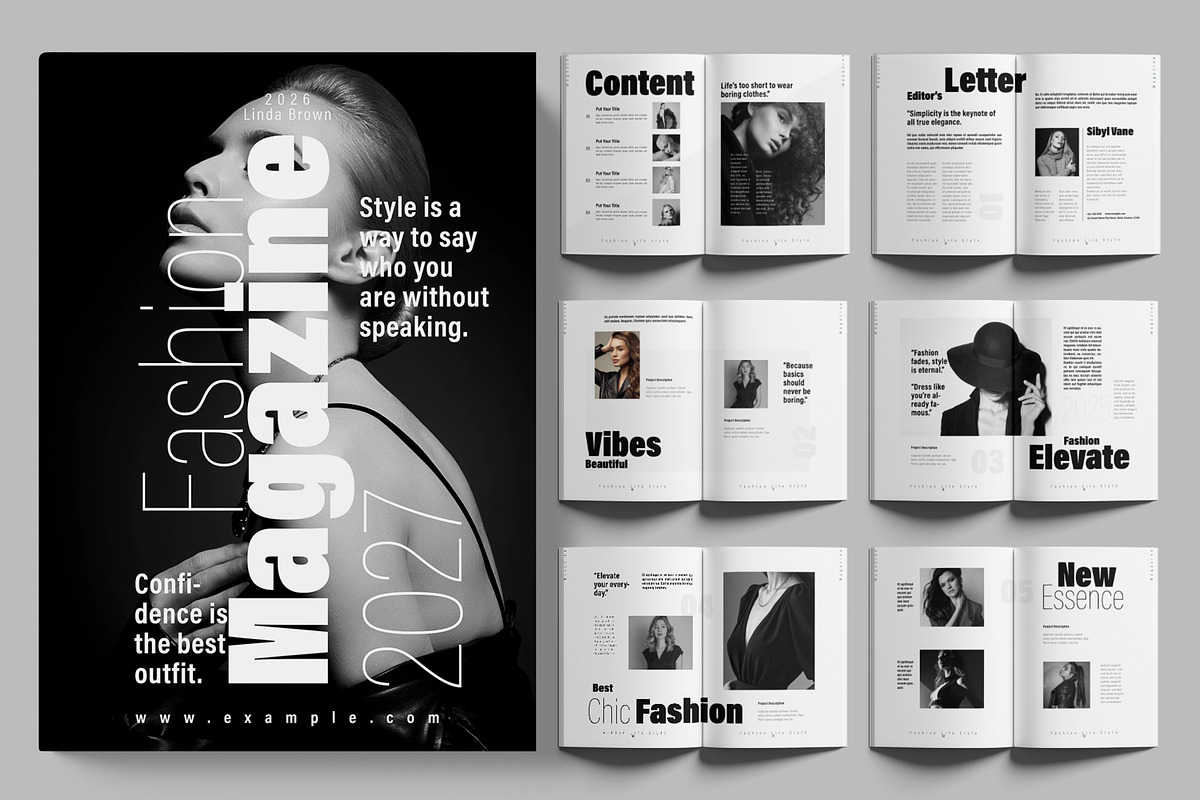 Modern Fashion Magazine Layout