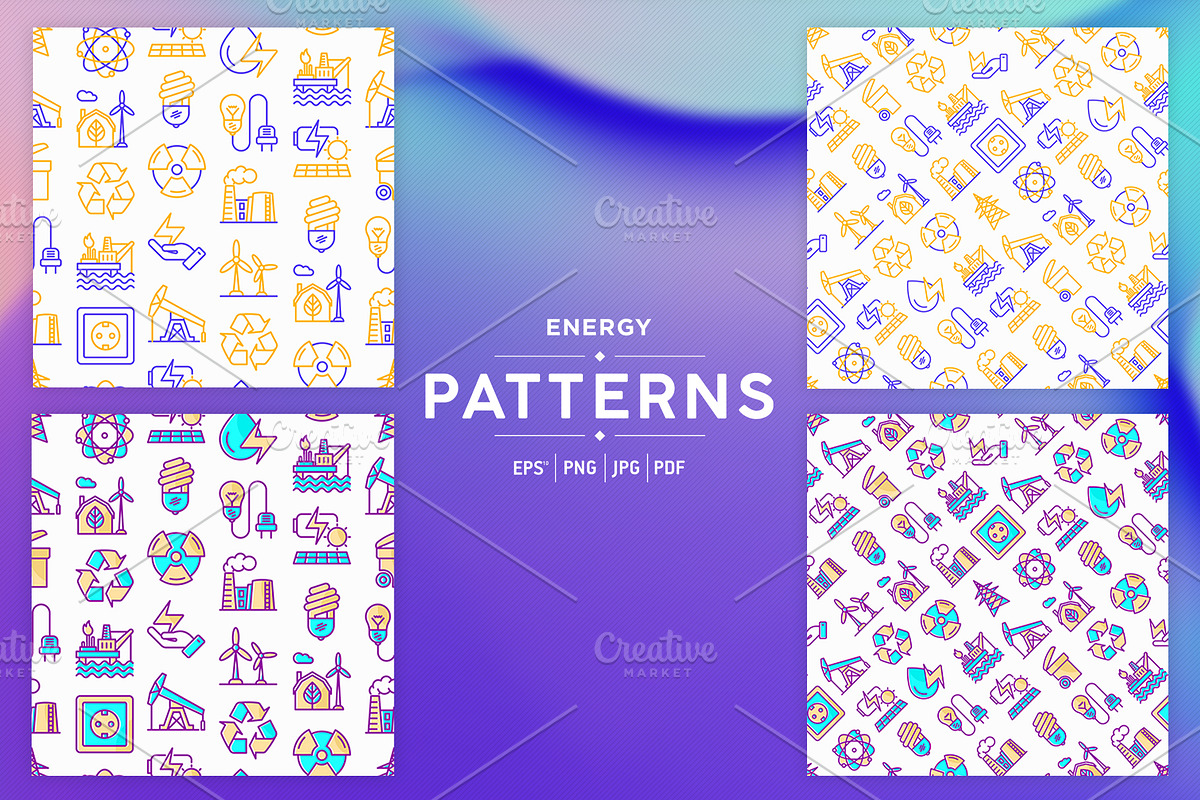 Energy Patterns Collection, a Pattern Graphic by Alex Blogoodf